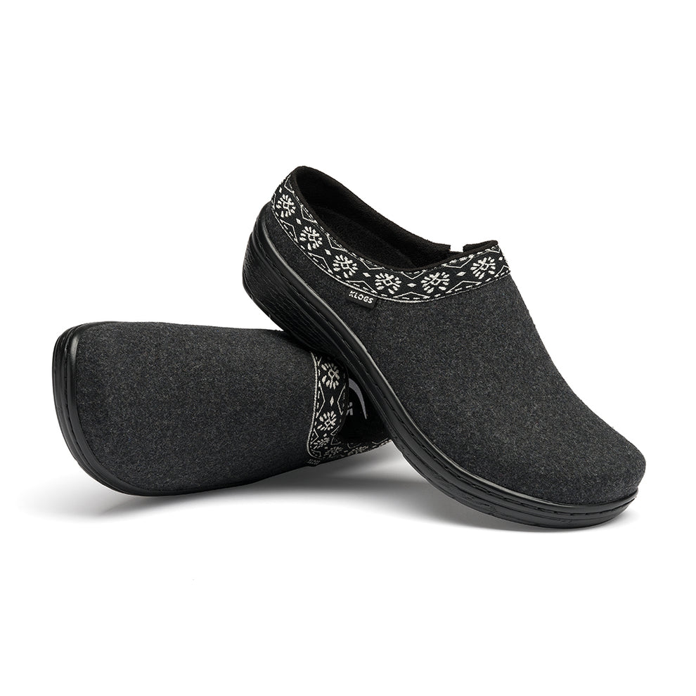 York | Black Faux Wool - Final Sale – KLOGS Footwear